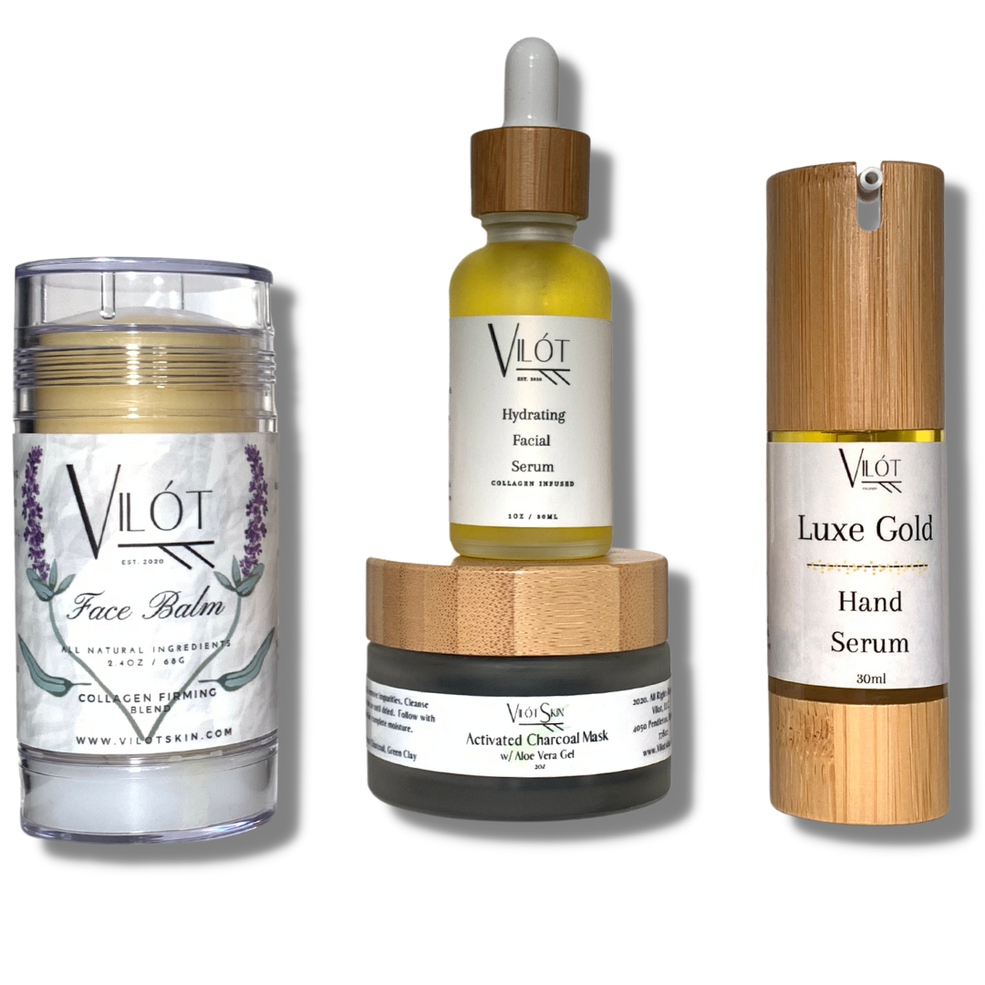 Vilot Skin Hormone Friendly Rejuvenation Kit for Deep Cleanse, Hydrati